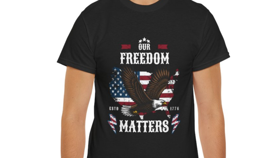 Freedom Matters, Patriotic Eagle Unisex T-Shirt - Thwart Designs