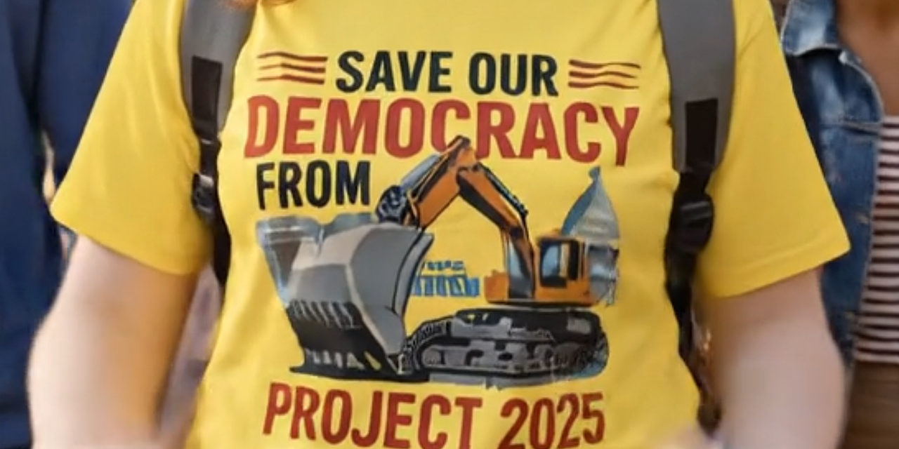Save Our Democracy From Project 2025 Protest Tee – Excavator and ...